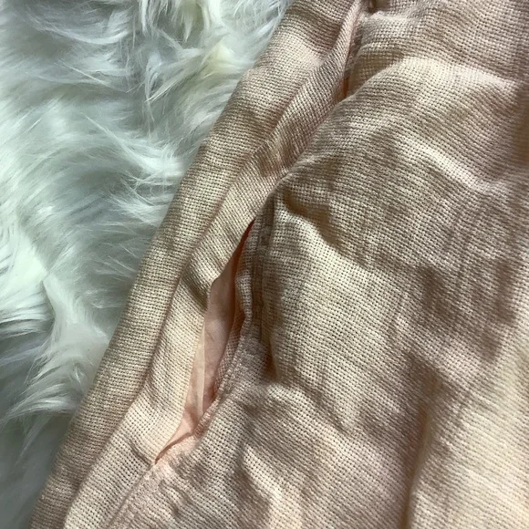 Faherty Light Pink 100% linen knit beach cover up dress XL